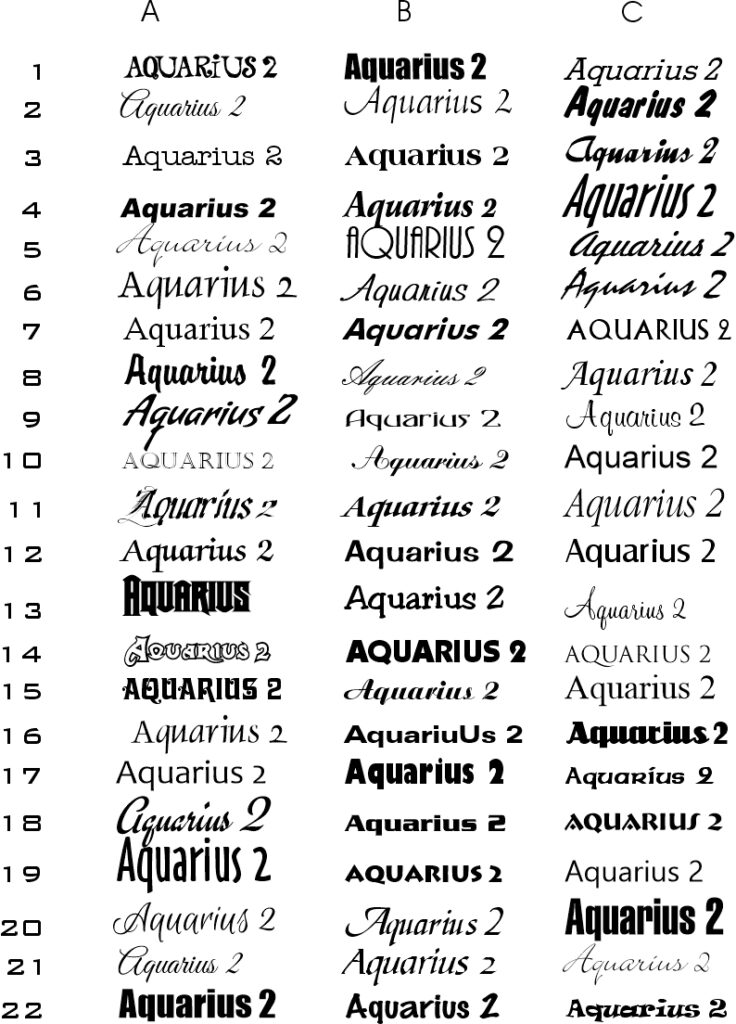 Aquarius boat lettering - Boat Lettering