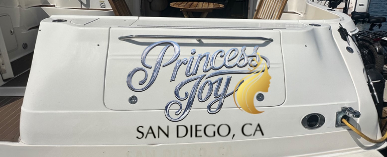 Princess Joy Boat Graphics - Boat Lettering