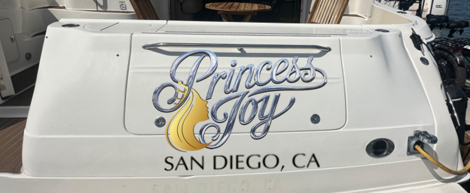 Princess Joy Boat Graphics - Boat Lettering