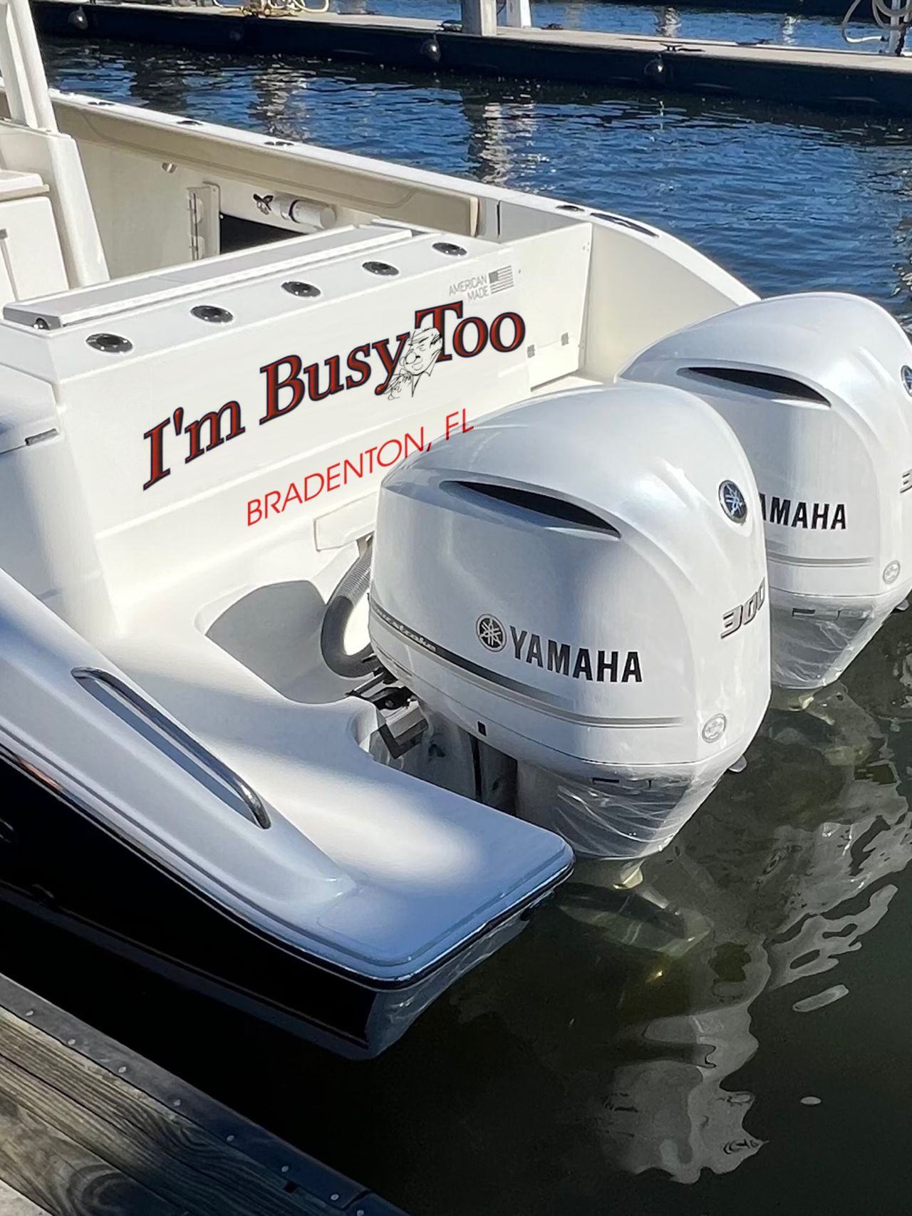 I'm Busy Too graphics - Boat Lettering
